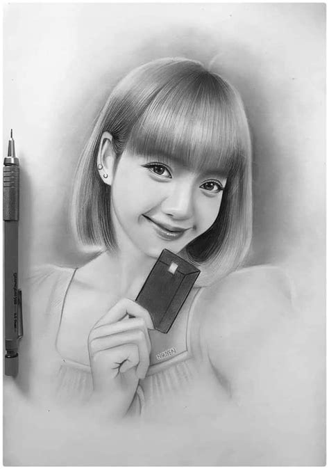 Bts And Kpop Idol Pencil Sketch Blackpink Lisa🌟🌟🌟 Ritratti Blackpink