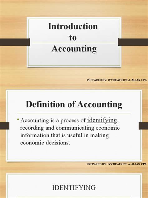 Lesson 1 Introduction To Accounting Pdf Accounting Business Economics