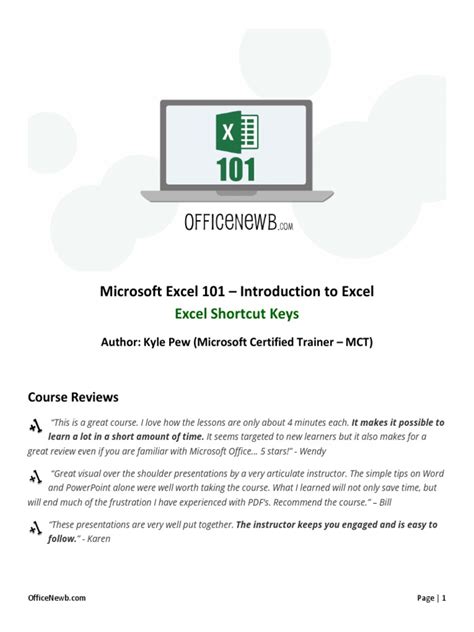 excel101 shortcut pdf pdf microsoft excel computing