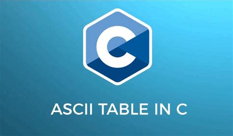 Ascii Table In C The C Programming Language Programming Languages