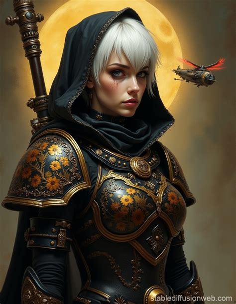 Gothic Warhammer 40k Rogue Trader Portrait Stable Diffusion Online