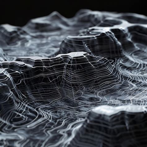 Abstract 3d rendering of wavy surface Computer digital drawing | Premium AI-generated image