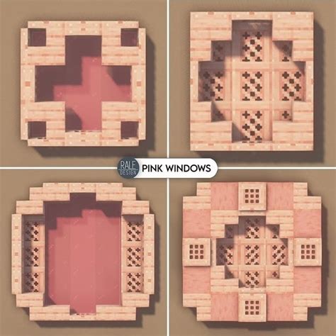 Pink Windows Minecraft Crafts Minecraft Minecraft Designs