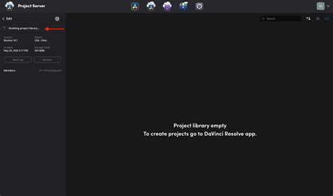 Blackmagic Resolve 186 Project Library Is Currently Disabled And The