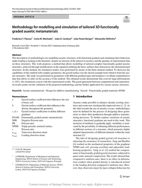 Pdf Methodology For Modelling And Simulation Of Tailored 3d