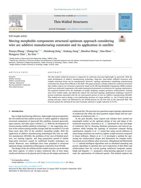 pdf moving morphable components structural optimum approach