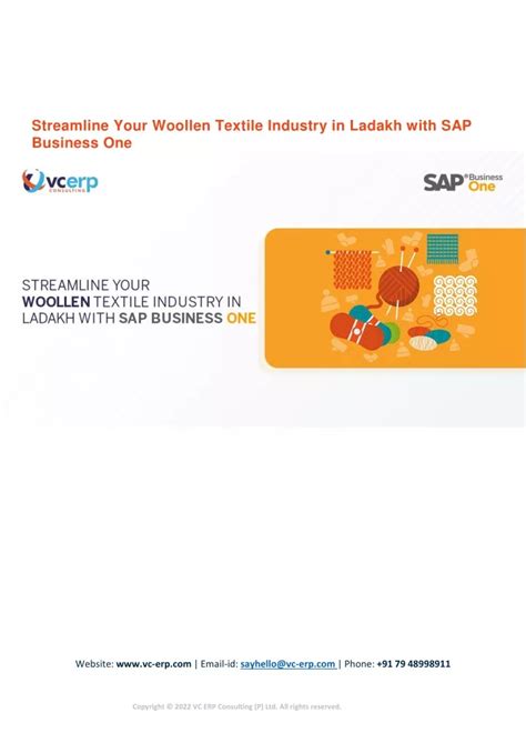 Ppt Streamline Your Woollen Textile Industry In Ladakh With Sap Business One Powerpoint