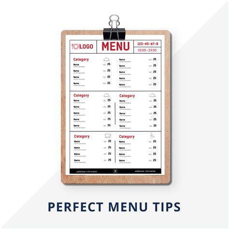 Perfect Menu Checklist Menu Restaurant Menu Design Menu