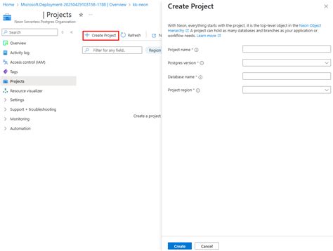 Azure Portal を使用して Neon リソースを管理する Azure Native Integrations Microsoft Learn