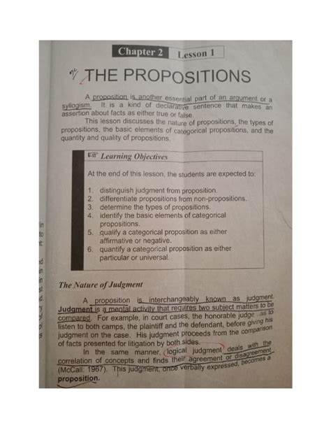 Logic Module Proposition Pdf