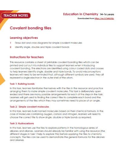 8 Covalent Bond Examples