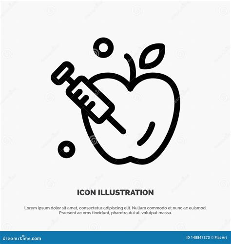 Apple Gravity Science Line Icon Vector Stock Vector Illustration Of