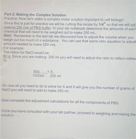 Solved Part 2 Making The Complex Solutionpractice Now
