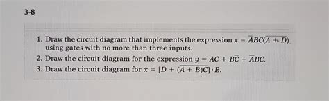 Solved Draw The Circuit Diagram That Implements The Chegg Com