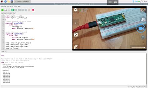 hello raspberry pi raspberry pi pico micropython uasyncio