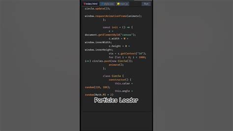 Canvas Particles Loader 😜 Html Canvas Html5 Canvas Tutorial Shorts Coding Javascript Youtube