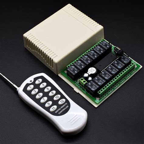 433 Mhz 범용 무선 원격 제어 스위치 Dc 12v 12ch 릴레이 수신기 모듈 및 Rf 433 Mhz Led 조명 스위치