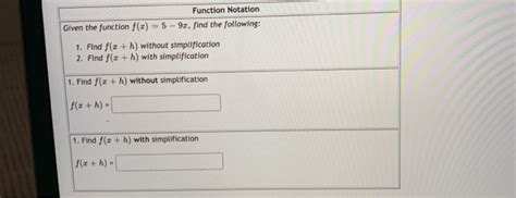 Solved Evaluate The Following Functions Write Your Answers