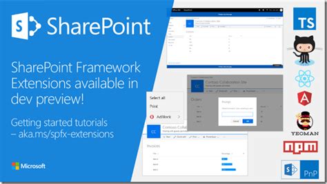 Sharepoint Framework Extensions Developer Preview Now Available Soft