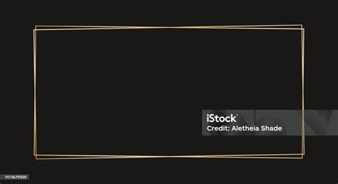 간단한 직사각형 기하학적 골드 프레임 테두리 결혼식 또는 생일 초대장 브로셔 포스터 및 명함을 위한 벡터 현대 디자인 템플릿 결혼식에 대한 스톡 벡터 아트 및 기타 이미지