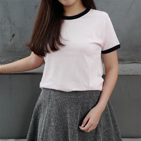 Jual Kaos55 Kaos Cewe Kaos Wanita Vneck Polos Merah Cabe ~ Toko