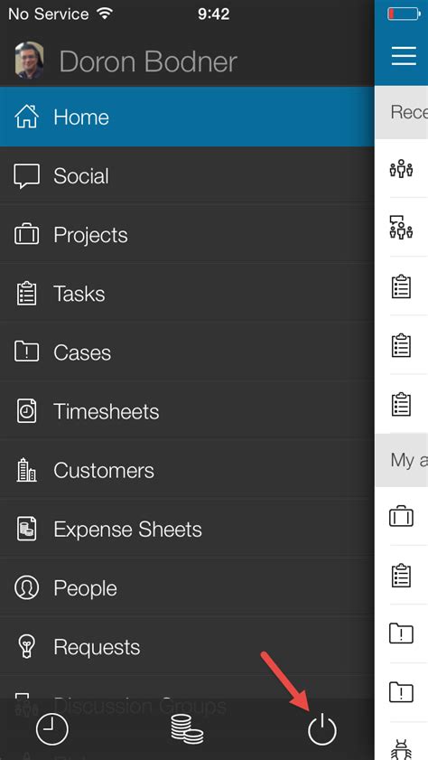 Mobile Login Clarizen Success
