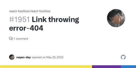 Link Throwing Error 404 · Issue 1951 · React Toolboxreact Toolbox · Github