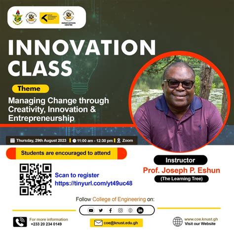 Invitation To The Maiden Knust Coe Innovation Centre Innovation Class🥳🥳