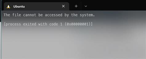 Windows WSL The File Cannot Be Accessed By The System Super User