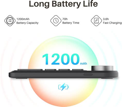 مشخصات Huion Keydial Mini Bluetooth Programmable Keypad With Dial 5 Keys Anti Ghosting 18