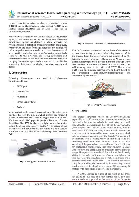 Irjet Underwater Drone Pdf Scuba Diving Extreme Sports