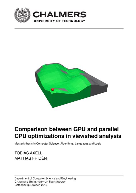 Examensarbete Inom Computer Science Comparison Between Gpu And Parallel Cpu Optimizations In