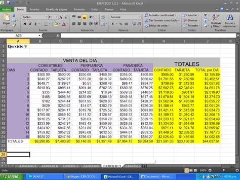 Ejercicios De Excel Ejercicios De Excel