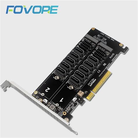 Dual M 2 Nvme Raid Pci E X8 Split Card To Sata 3 0 10 Port Adapter Add