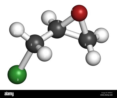 Epichlorohydrin Ech Epoxy Resin Building Block Atoms Are Represented