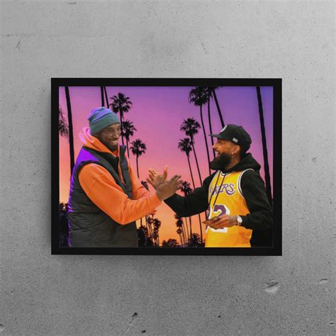 New Kobe Bryant And Nipsey Hussle Canvas Or Poster Gallery Etsy