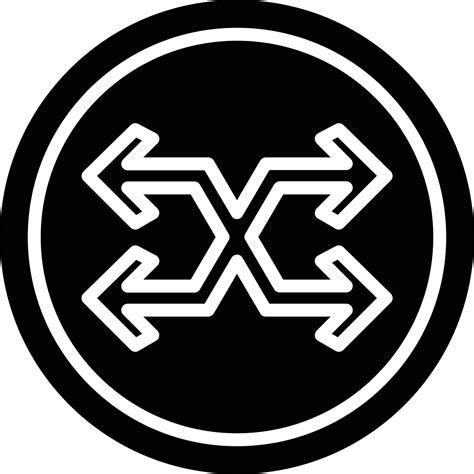 Cross Symbol Arrow Glyph Icon 11232669 Vector Art At Vecteezy