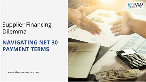 Supplier Financing Dilemma [navigating Net 30 Payment Terms] The Ceo