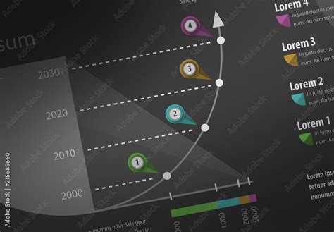 Infographic Layout With Line Chart And Bar Graph Stock Template Adobe