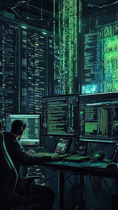 Free Cybersecurity Command Center Photo Cybersecurity Technology Neon Download At Stockcake
