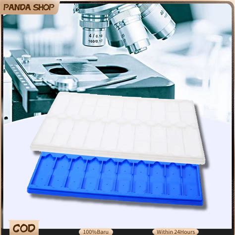 20 Capacity Microscope Slide Tray Reusable Plastic Operation Board