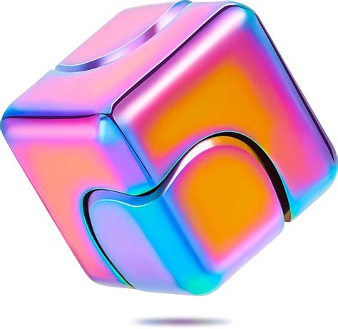 Buy Fidget Cube Spinner Anti Anxiety Focusing Fidget Toys 4 In 1 Toy Metallic Focus Toy Cube