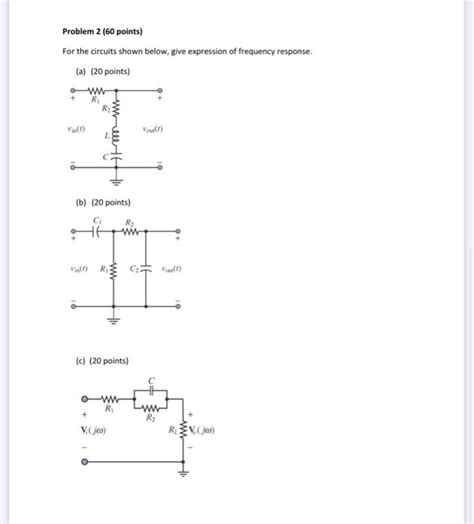 Solved For The Circuits Shown Below Give Expression Of