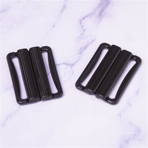 30mm Plastic Clasps Black Small Bobbins