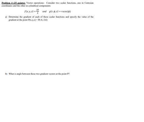 Solved Problem Points Vector Operations Consider Chegg
