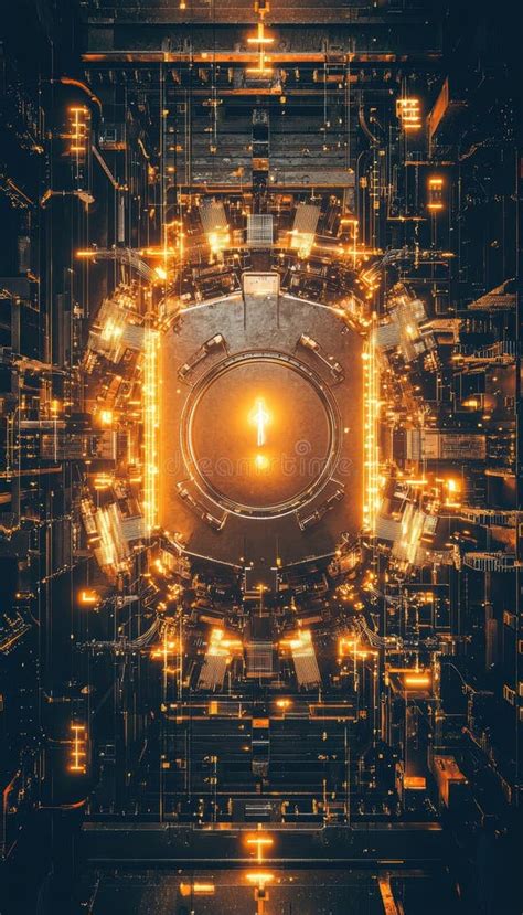 Secure Digital Vault Design Featuring Intricate Glowing Elements For Identity Protection