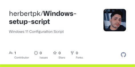 Windows Setup Scriptwindowssetupbat At Main · Herbertpkwindows Setup Script · Github