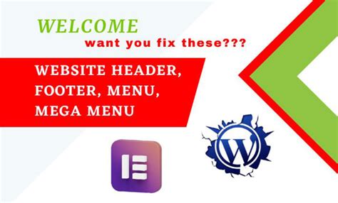 Design Or Fix Website Header Footer Mega Menu Issues With Elementor By Webcad Tamanna Fiverr