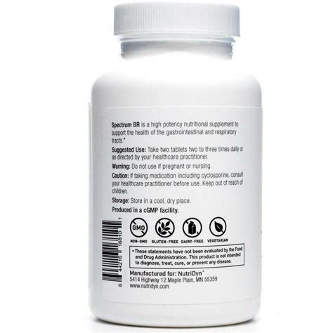 Spectrum Br By Nutri Dyn 180 Tabs Clinical Nutrition Centers