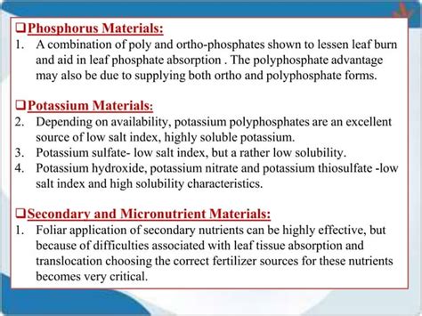 Foliar Application Nutrients To Plant Pptx